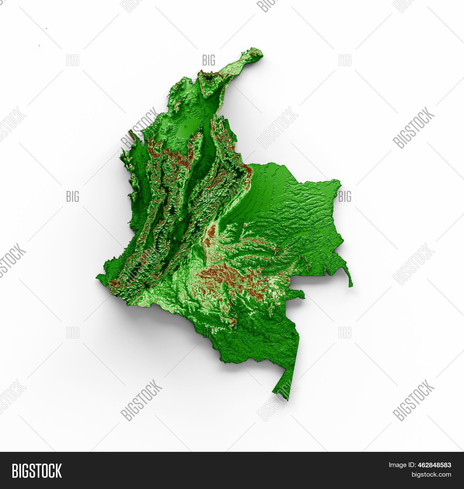 Colombia Topographic Image & Photo (Free Trial) | Bigstock