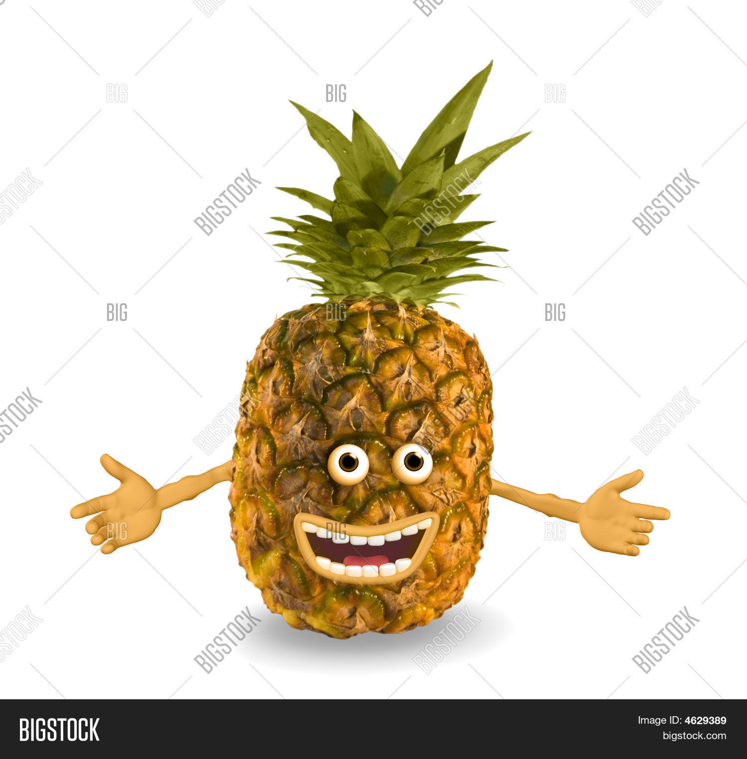 Cartoon Pineapple Image & Photo (Free Trial) | Bigstock