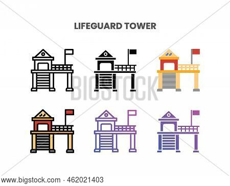 Lifeguard Tower Icon Vector & Photo (Free Trial) | Bigstock