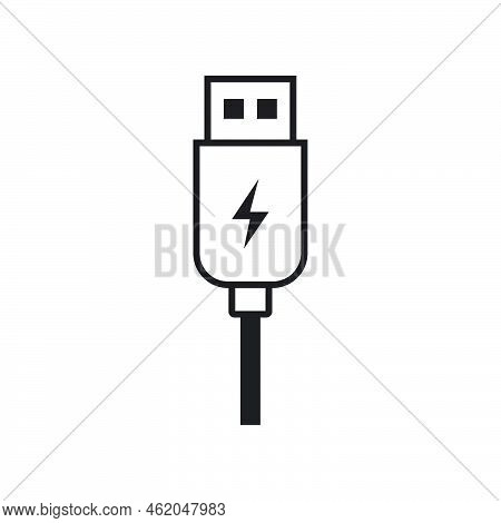 Usb Charge Icon Vector & Photo (Free Trial) | Bigstock