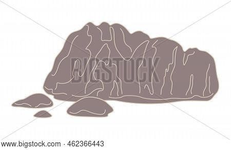 Simple Brown Big Rock Vector & Photo (Free Trial) | Bigstock