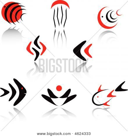 Marine Life Symbols Vector & Photo (Free Trial) | Bigstock