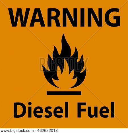 Warning Diesel Fuel Vector & Photo (Free Trial) | Bigstock