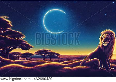 African Lion Night Image & Photo (Free Trial) | Bigstock