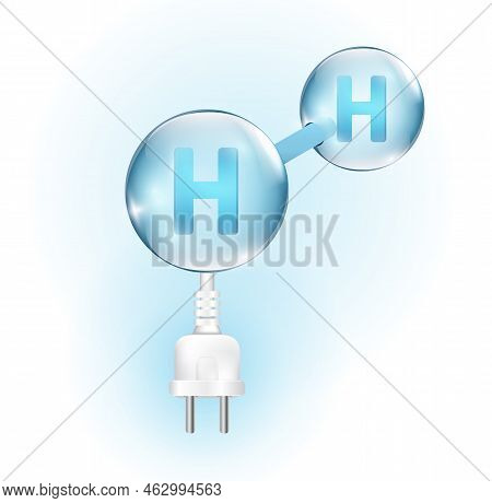 H2 Molecule Symbol. Vector & Photo (Free Trial) | Bigstock