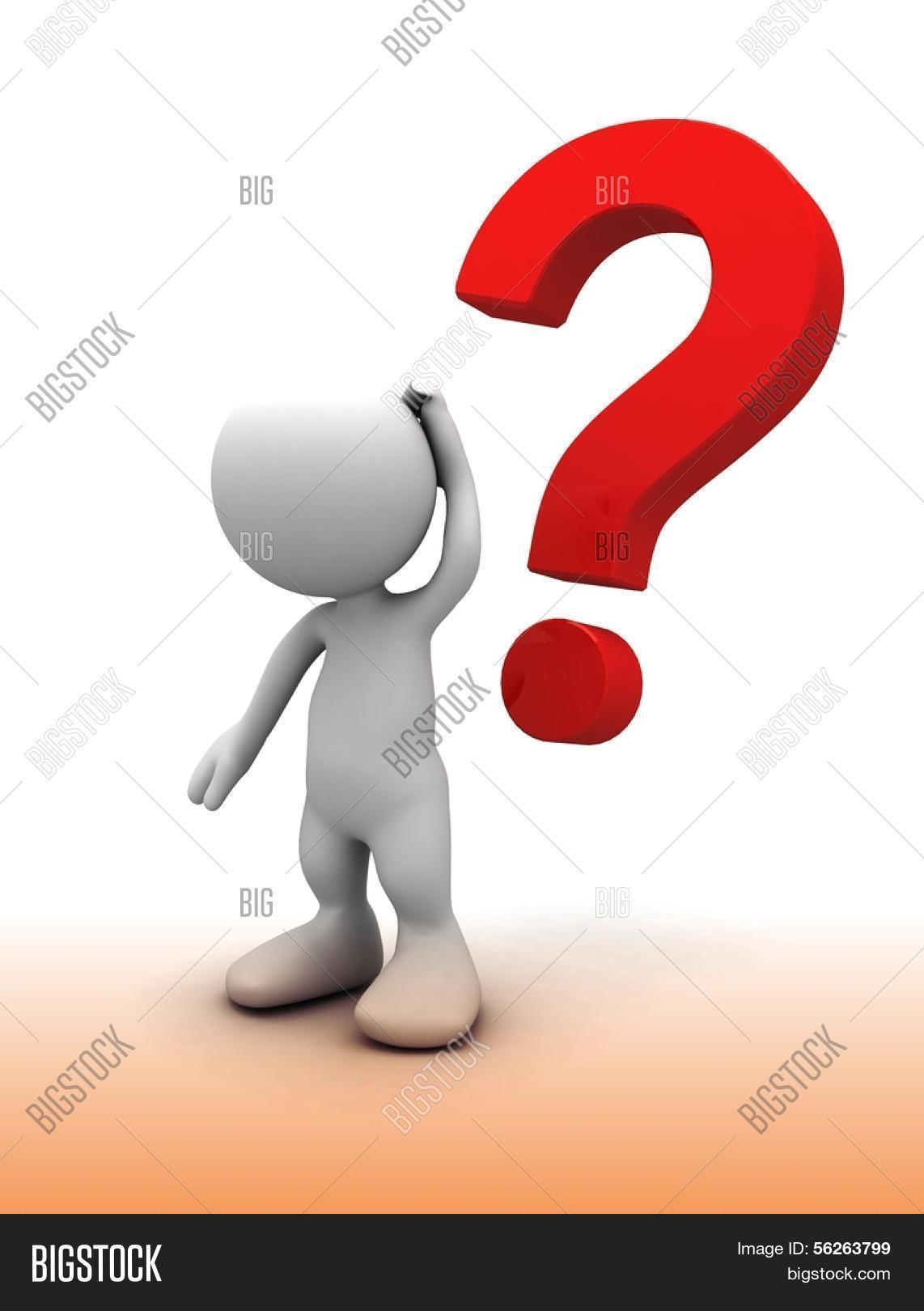 3d Human Red Question Image & Photo (Free Trial) | Bigstock