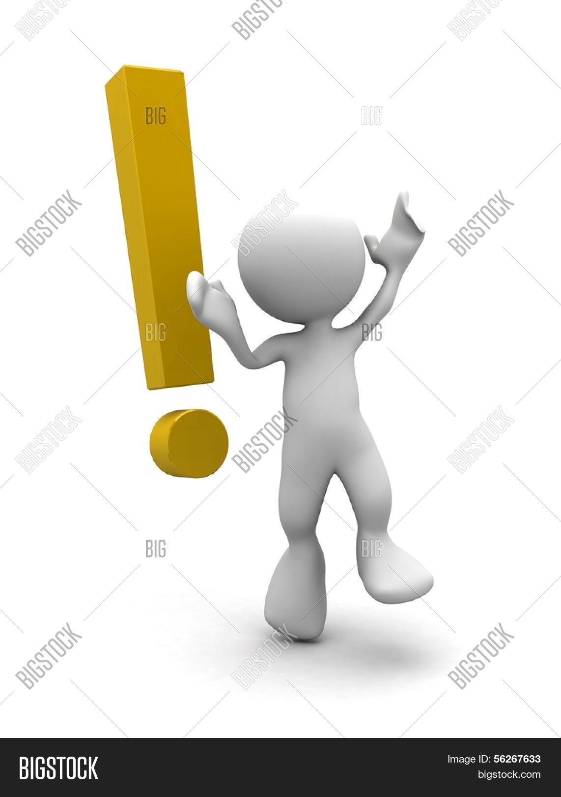 3d Human Exclamation Image & Photo (Free Trial) | Bigstock