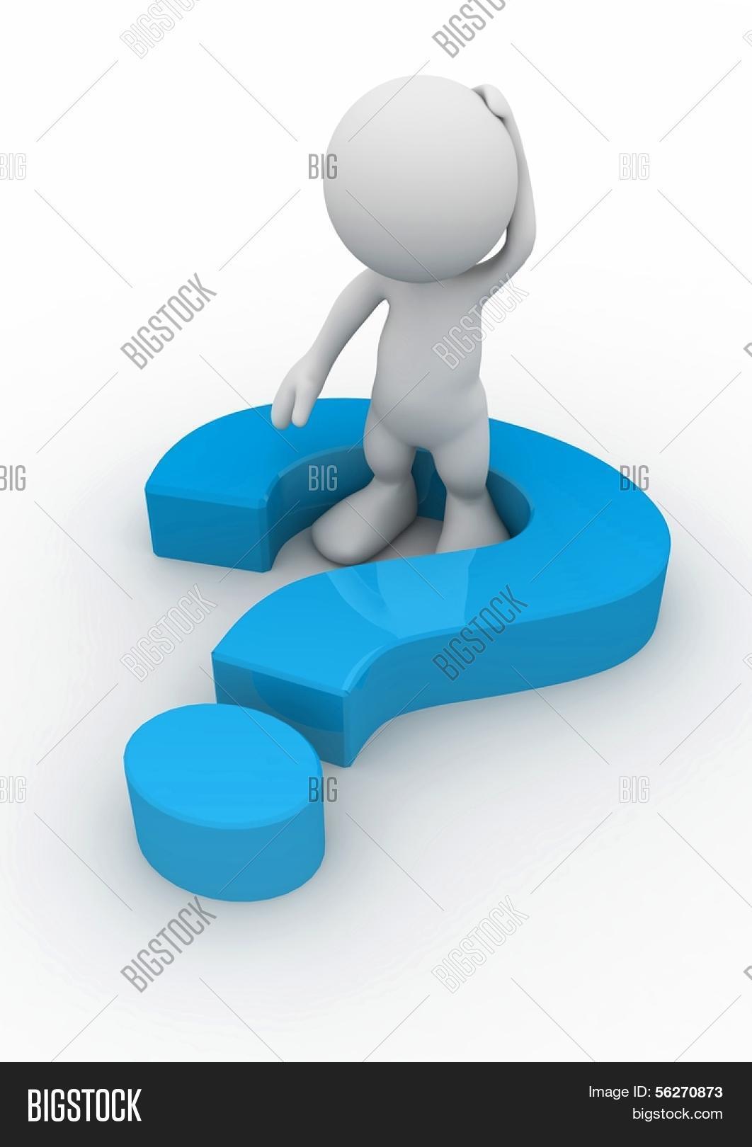3d Human Blue Question Image & Photo (Free Trial) | Bigstock