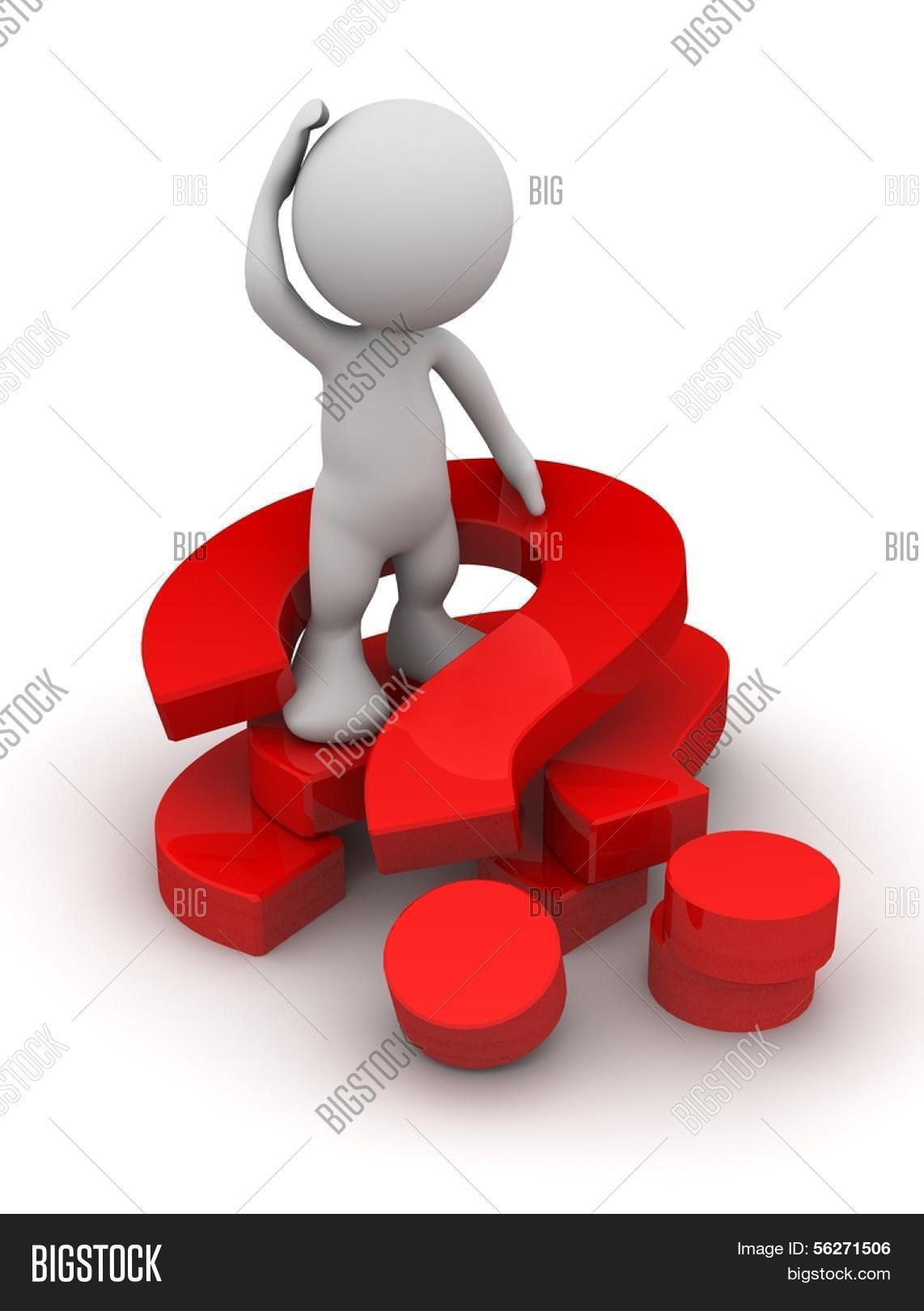 3d Human Red Question Image & Photo (Free Trial) | Bigstock