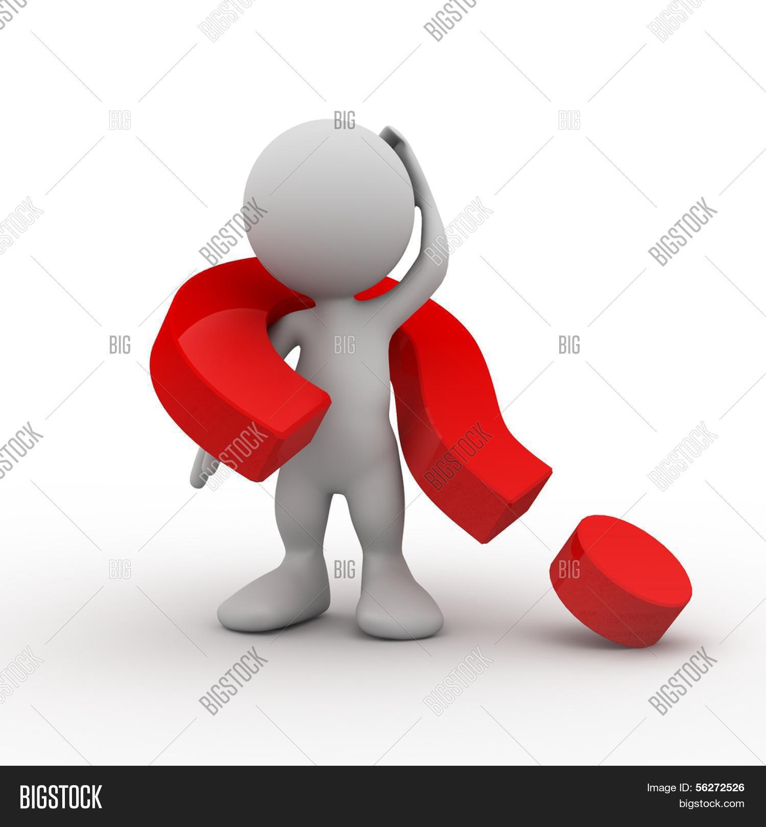 3d Human Red Question Image & Photo (Free Trial) | Bigstock
