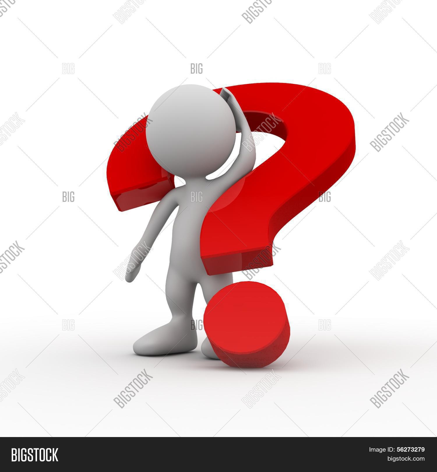 3d Human Red Question Image & Photo (Free Trial) | Bigstock
