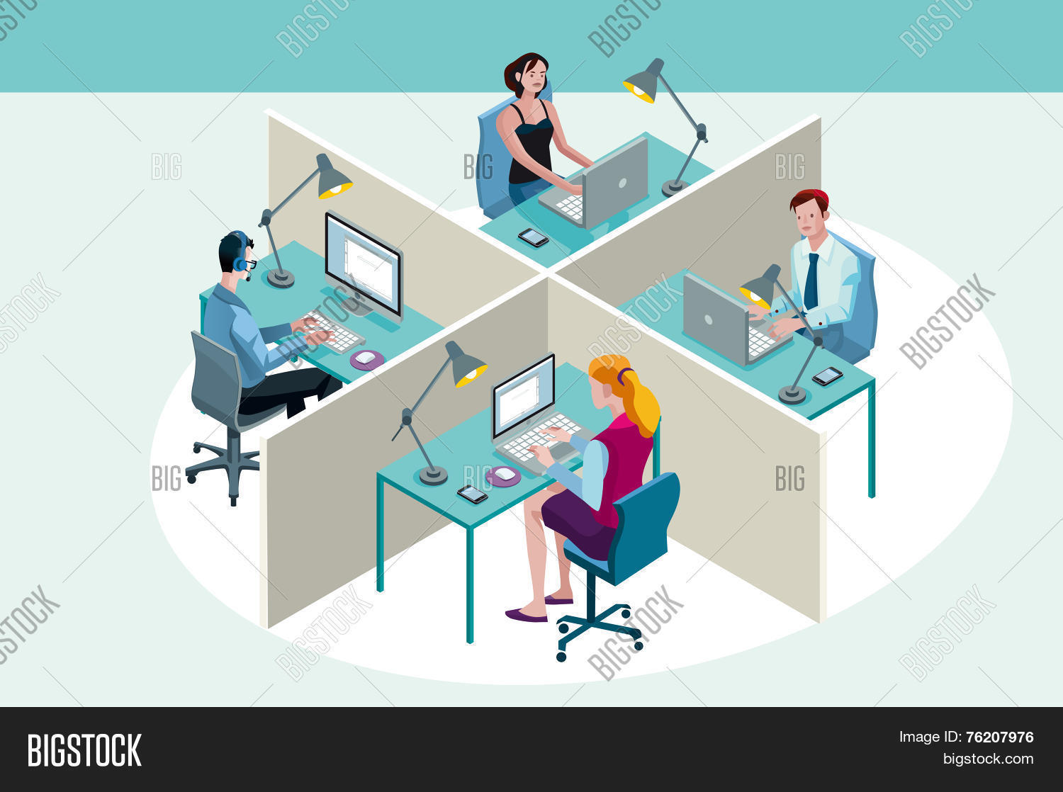 Office Workers Vector & Photo (Free Trial) | Bigstock