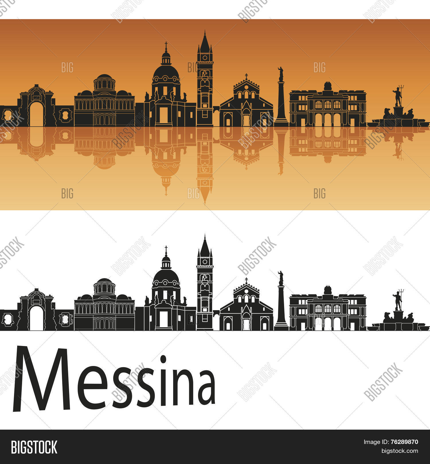 Messina Skyline Vector & Photo (Free Trial) | Bigstock