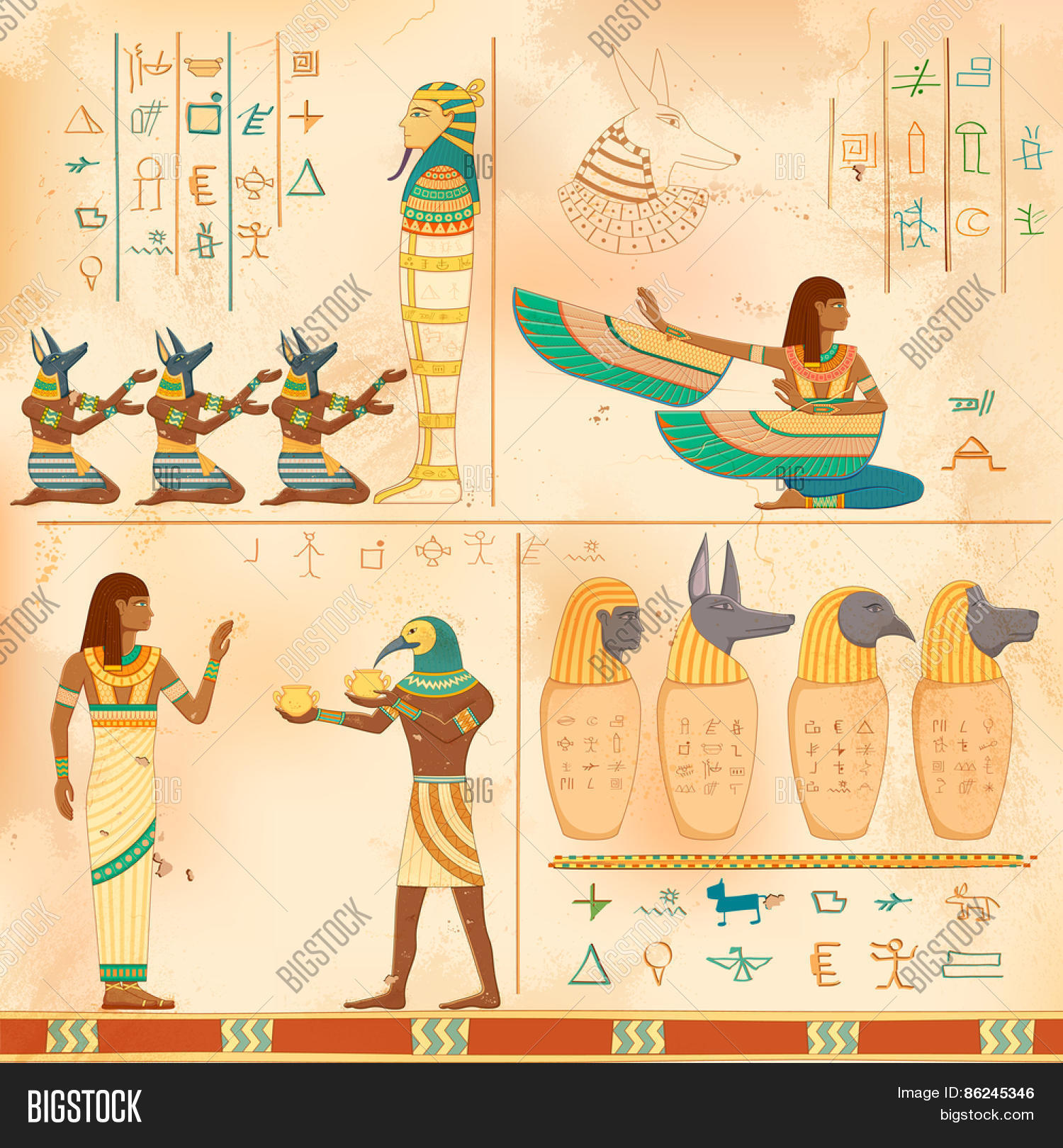 Illustration Egyptian Vector & Photo (Free Trial) | Bigstock