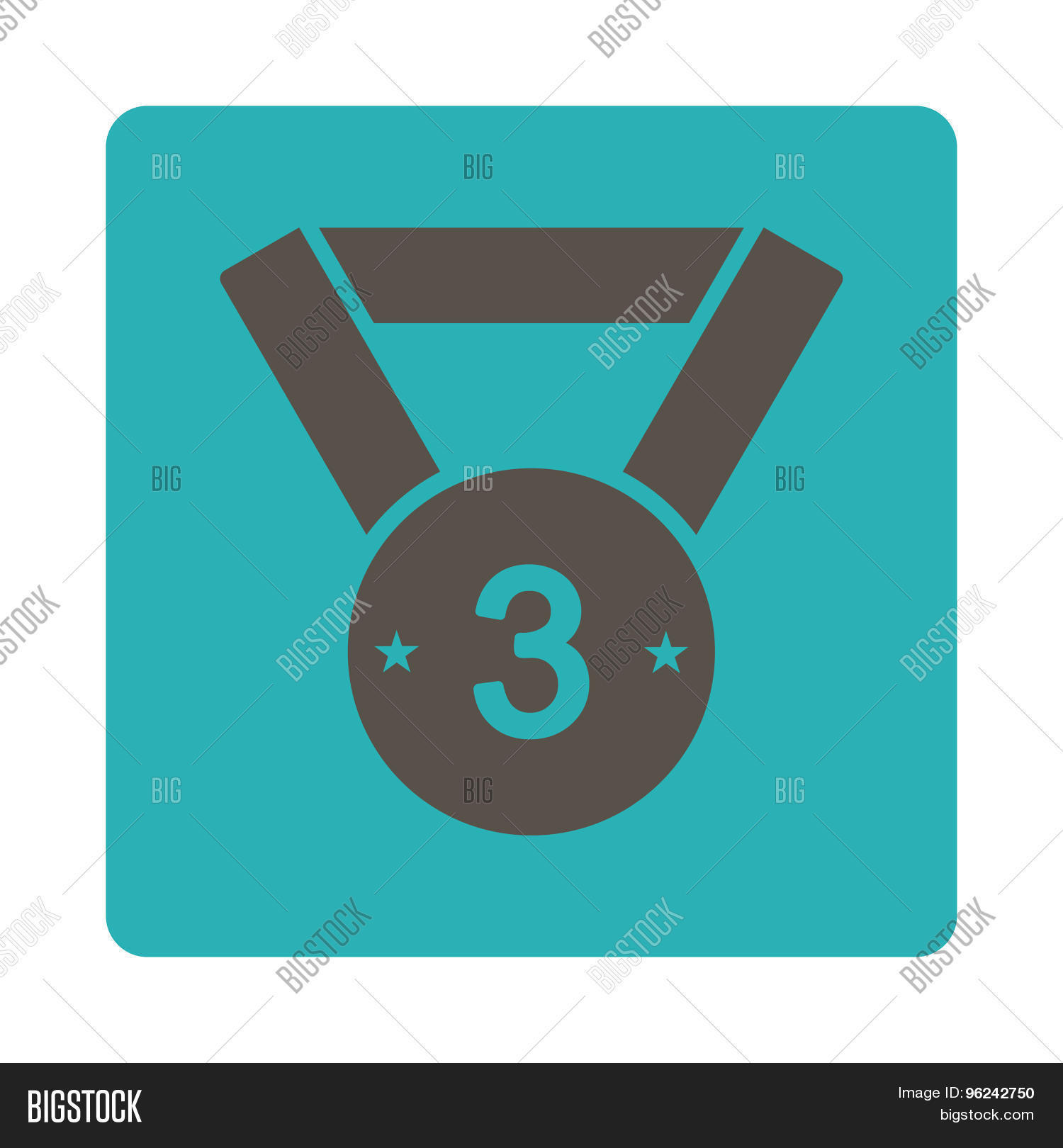 Third Medal Icon Vector & Photo (Free Trial) | Bigstock