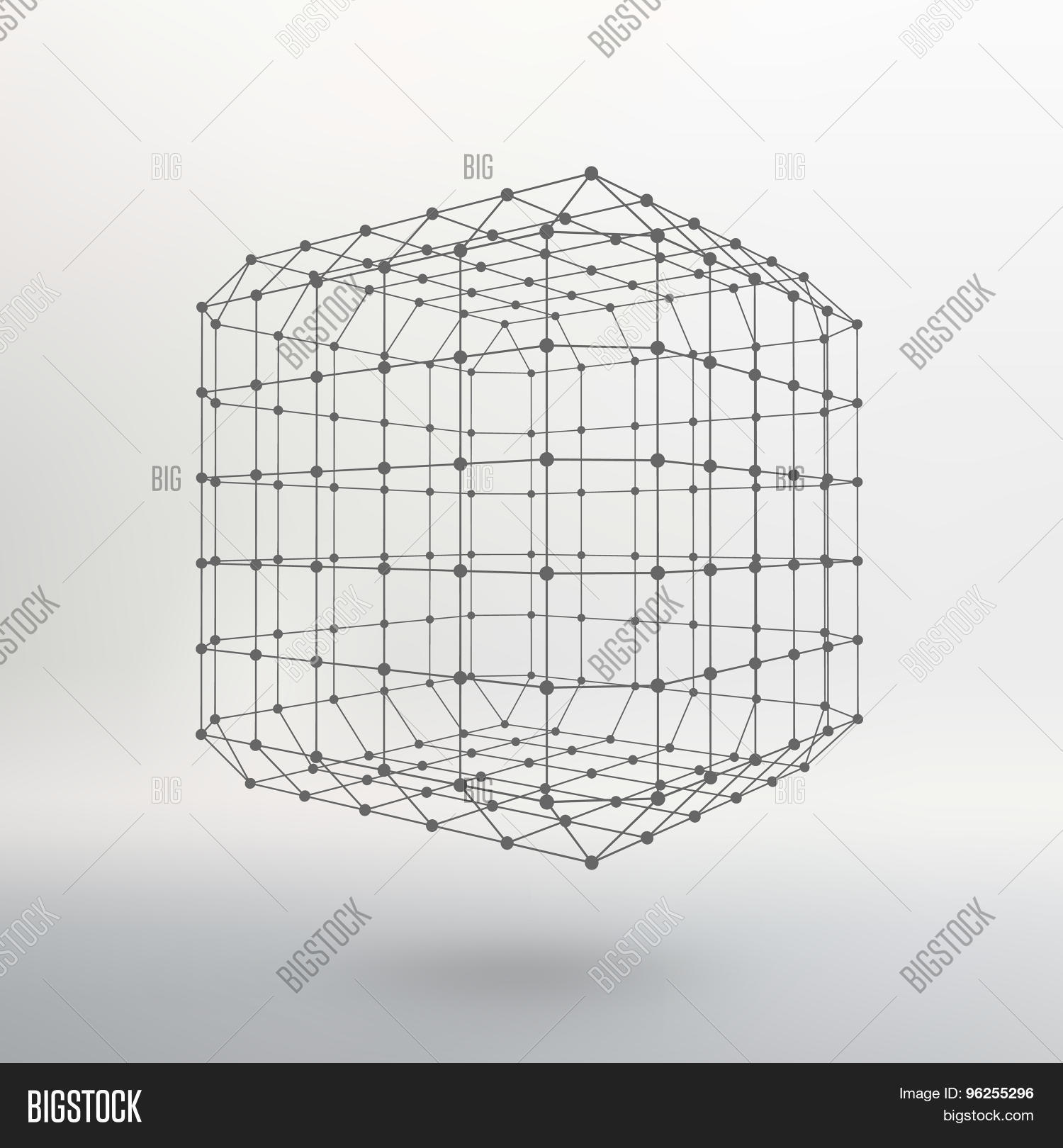 Cube Lines Dots. Cube Vector & Photo (Free Trial) | Bigstock