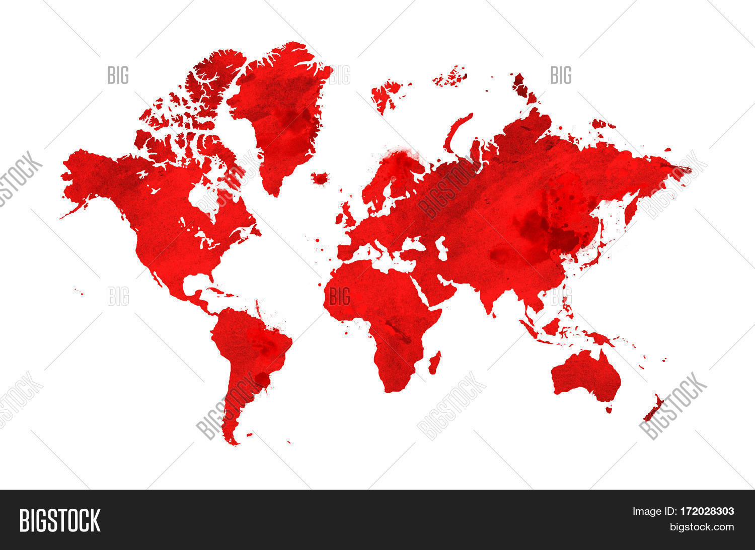 Illustrated Map World Image & Photo (Free Trial) | Bigstock