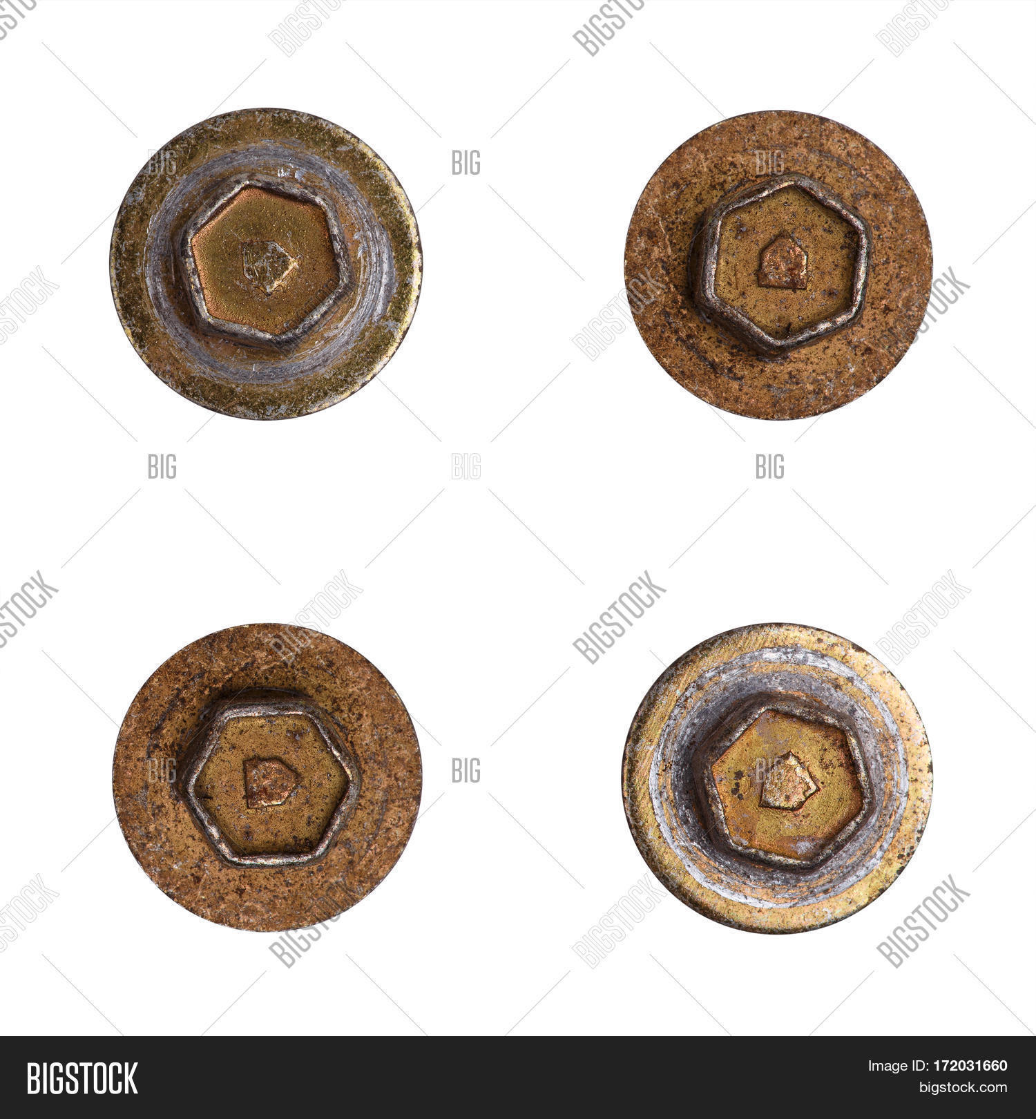 Four Old Screw Heads Image & Photo (Free Trial) | Bigstock