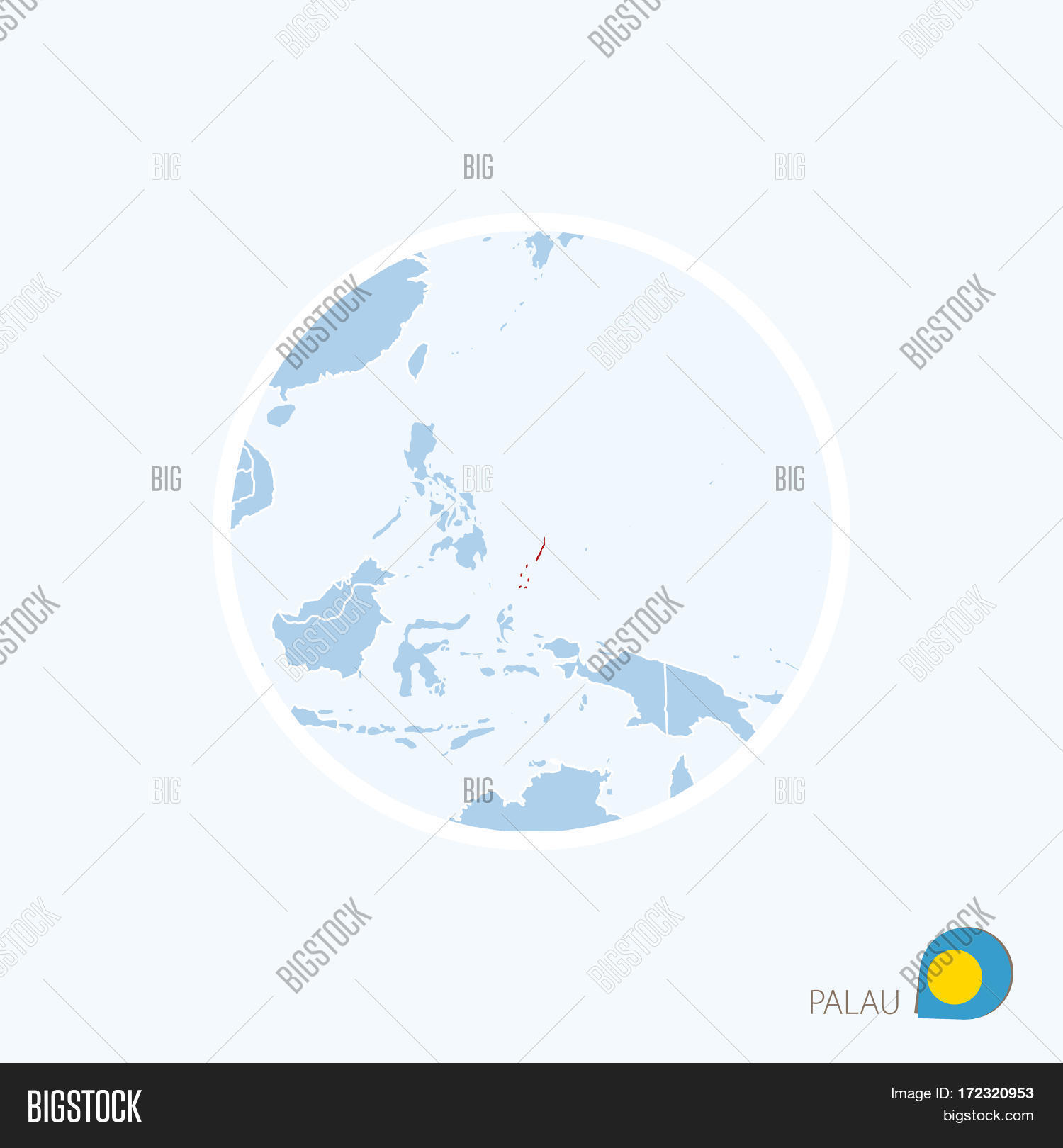 Map Icon Palau. Blue Vector & Photo (Free Trial) | Bigstock