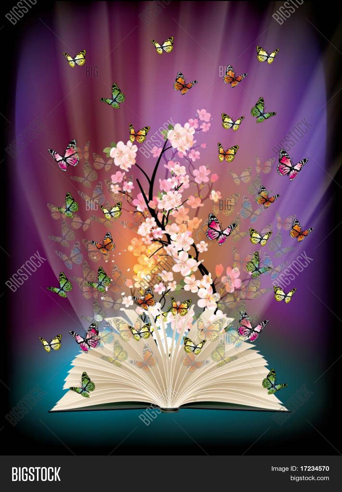 Open Book Butterflies Vector & Photo (Free Trial) | Bigstock