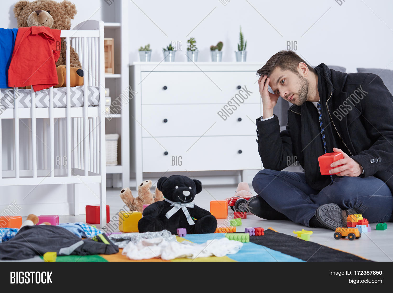 Tired Father Sitting Image & Photo (Free Trial) | Bigstock