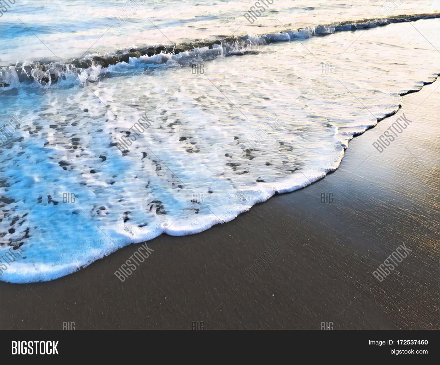 Sea Wave Over Sand Image & Photo (Free Trial) | Bigstock