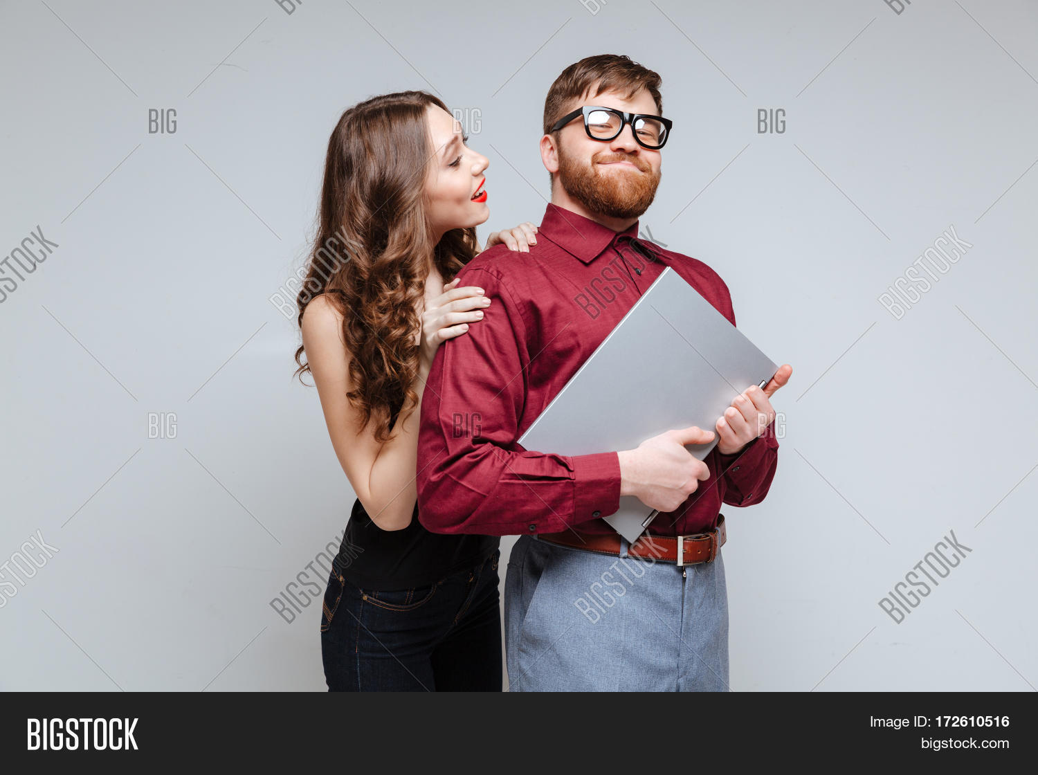 Woman Back Male Nerd Image & Photo (Free Trial) | Bigstock