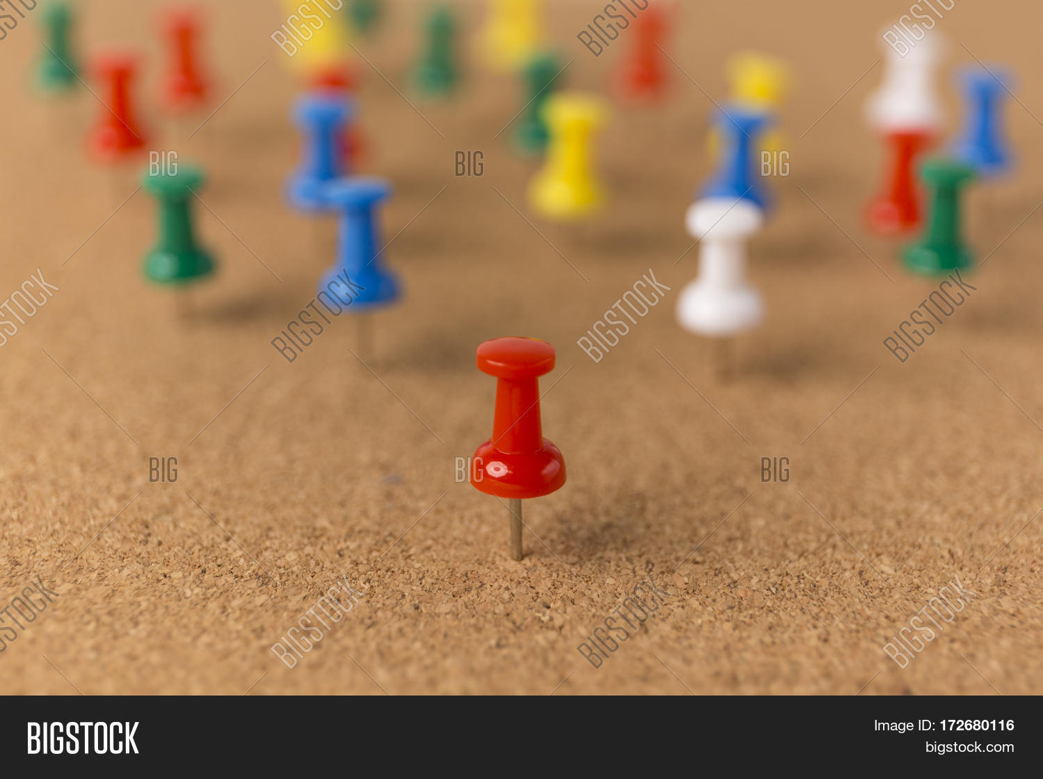 Cork Board Center Red Image & Photo (Free Trial) | Bigstock