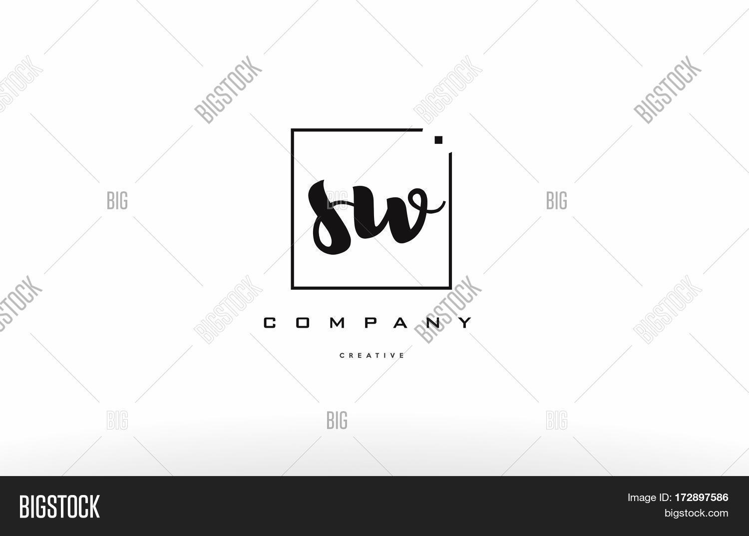 Sw S W Hand Writing Vector & Photo (Free Trial) | Bigstock