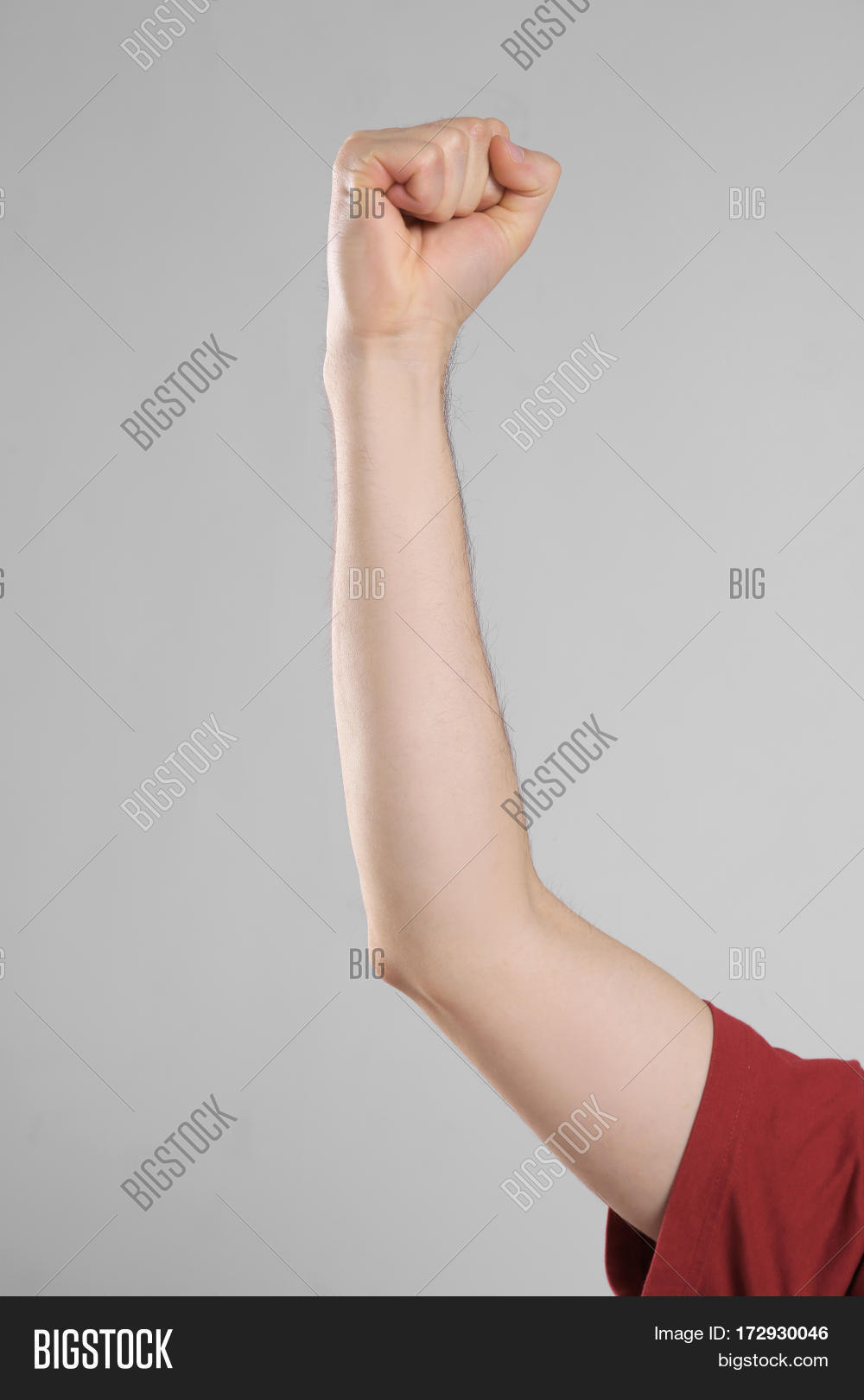 Raised Male Hand Image & Photo (Free Trial) | Bigstock