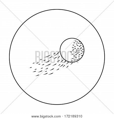 Flying Golf Ball Icon Vector & Photo (Free Trial) | Bigstock