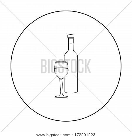 Red Wine Icon Outline Vector & Photo (Free Trial) | Bigstock