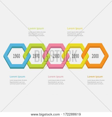Five Step Timeline Vector & Photo (Free Trial) | Bigstock