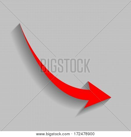 Declining Arrow Sign Vector & Photo (Free Trial) | Bigstock
