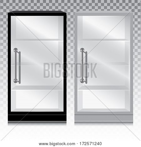 Empty Glass Cabinet Vector & Photo (Free Trial) | Bigstock