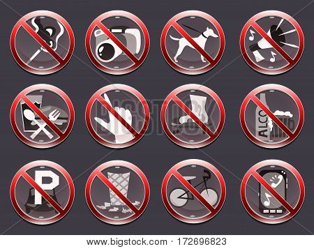 12 Crossed Out Red Vector & Photo (Free Trial) | Bigstock
