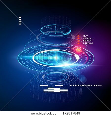 HUD Display Cross Vector & Photo (Free Trial) | Bigstock