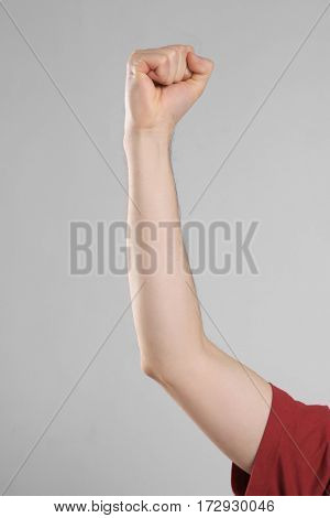 Raised Male Hand Image & Photo (Free Trial) | Bigstock