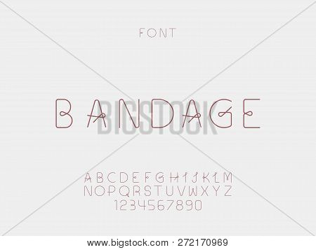 Bandage Font. Vector Vector & Photo (Free Trial) | Bigstock