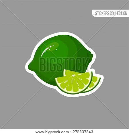 Lime Sticker Isolated Vector & Photo (Free Trial) | Bigstock