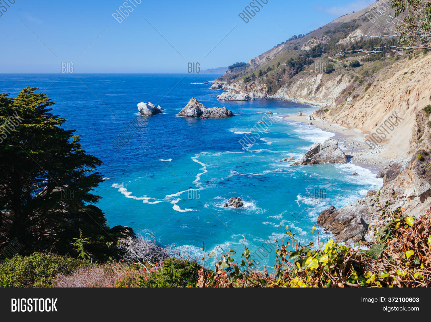 Big Sur Coastline View Image & Photo (Free Trial) | Bigstock