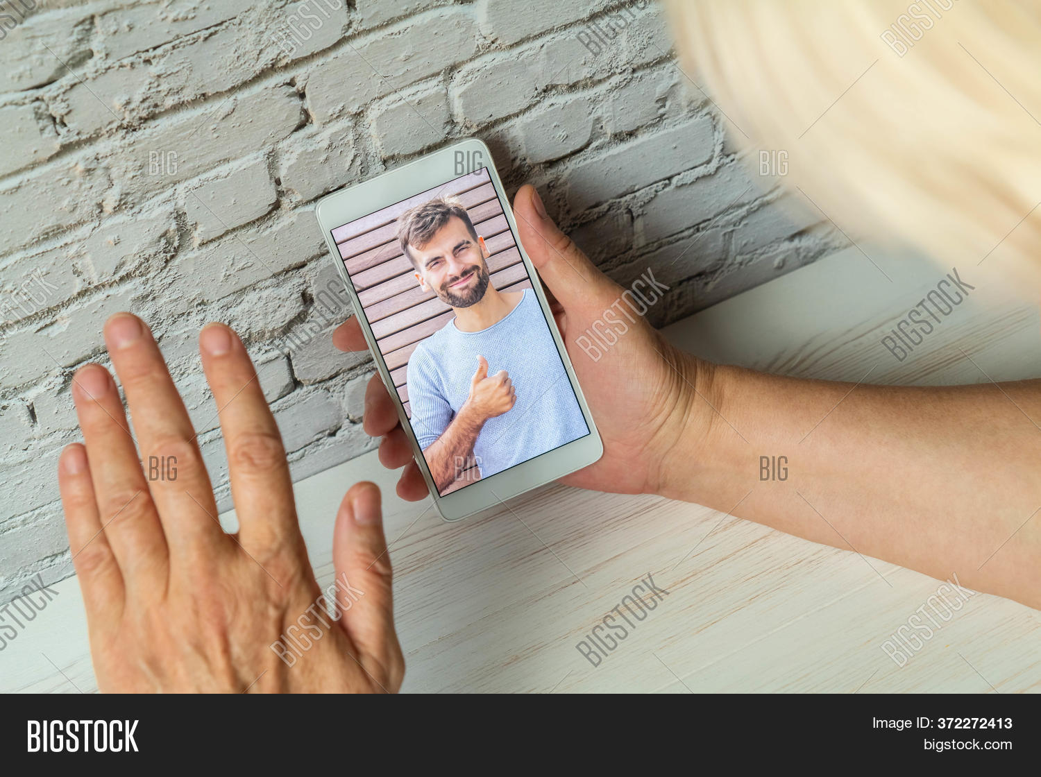 Smartphone Video Call Image & Photo (Free Trial) | Bigstock