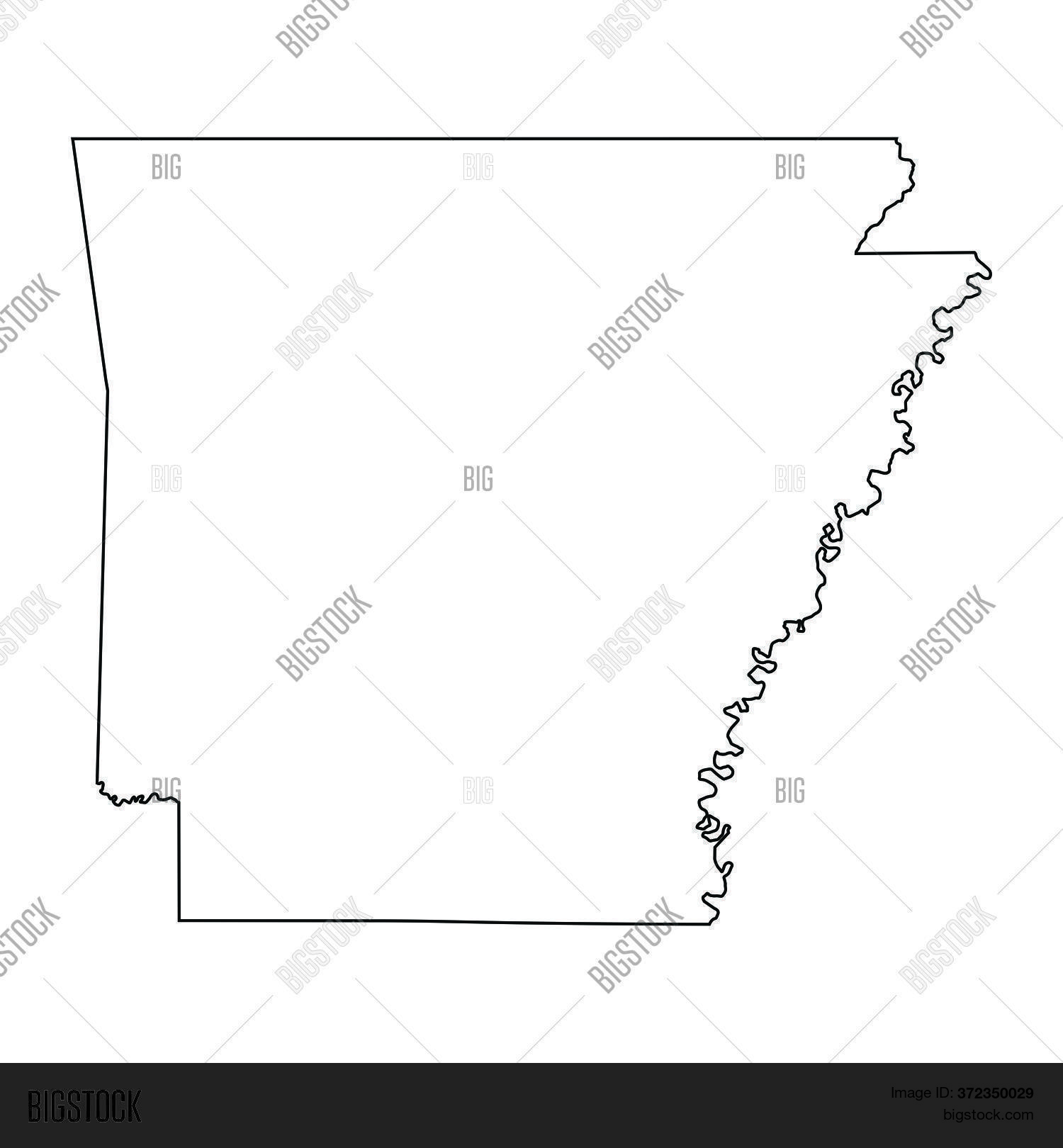 Arkansas Ar State Map Vector & Photo (Free Trial) | Bigstock