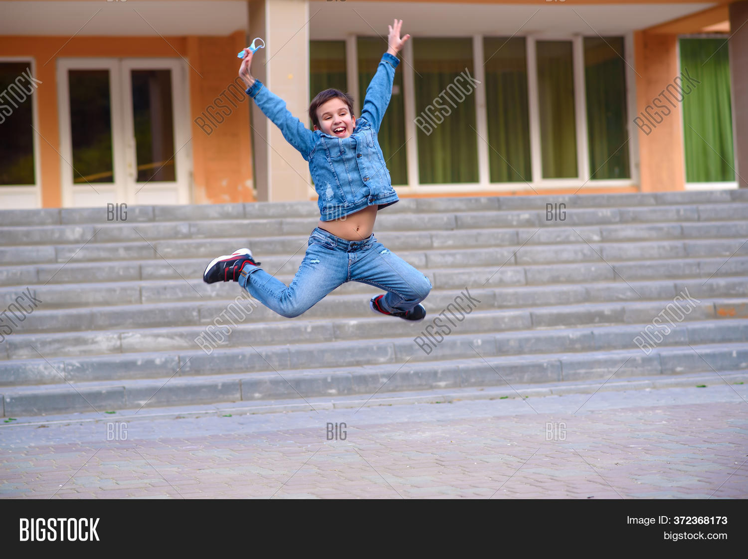 Happy Jumping Boy Image & Photo (Free Trial) | Bigstock