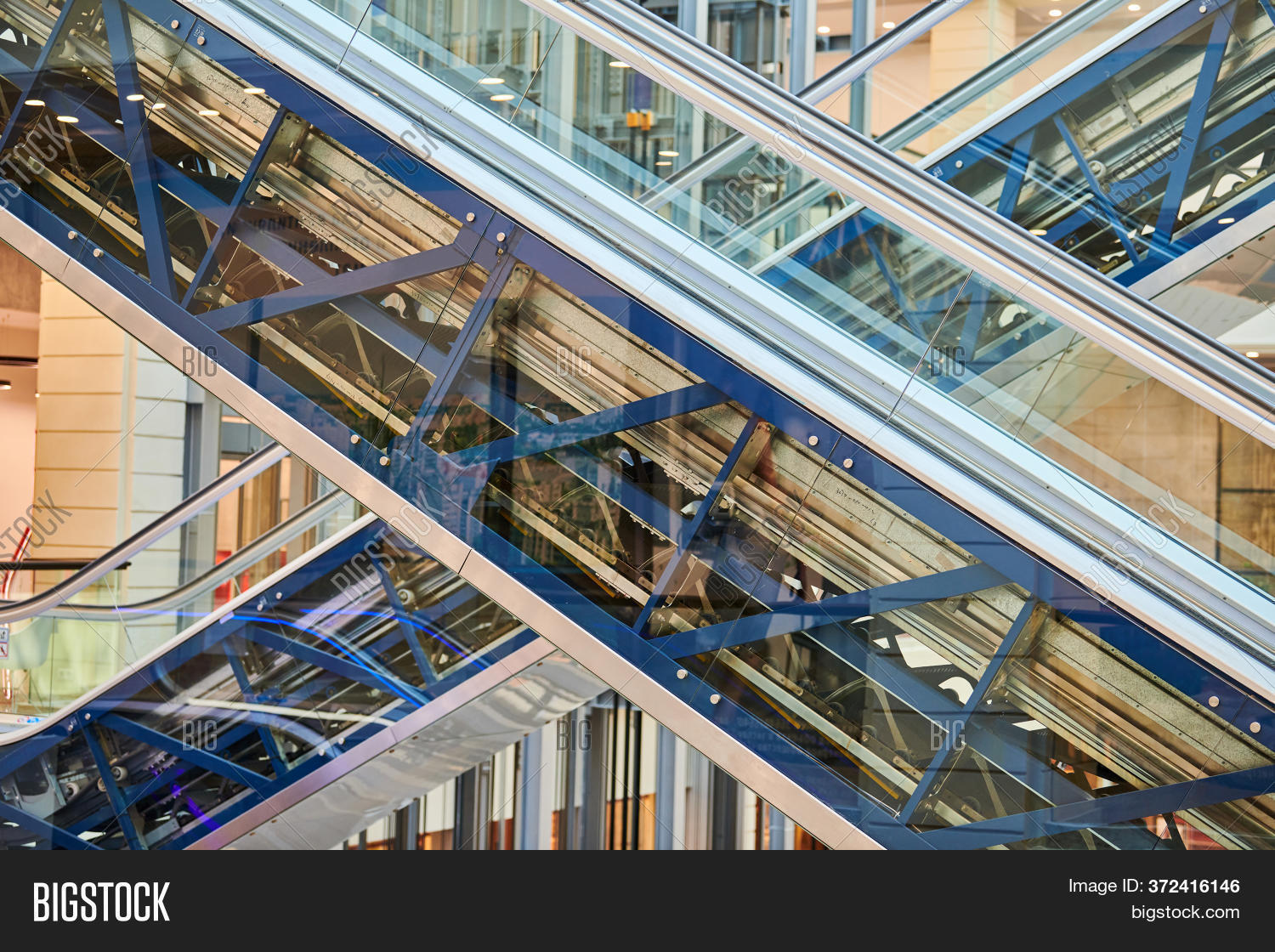 Crisscross Escalators Image & Photo (Free Trial) | Bigstock