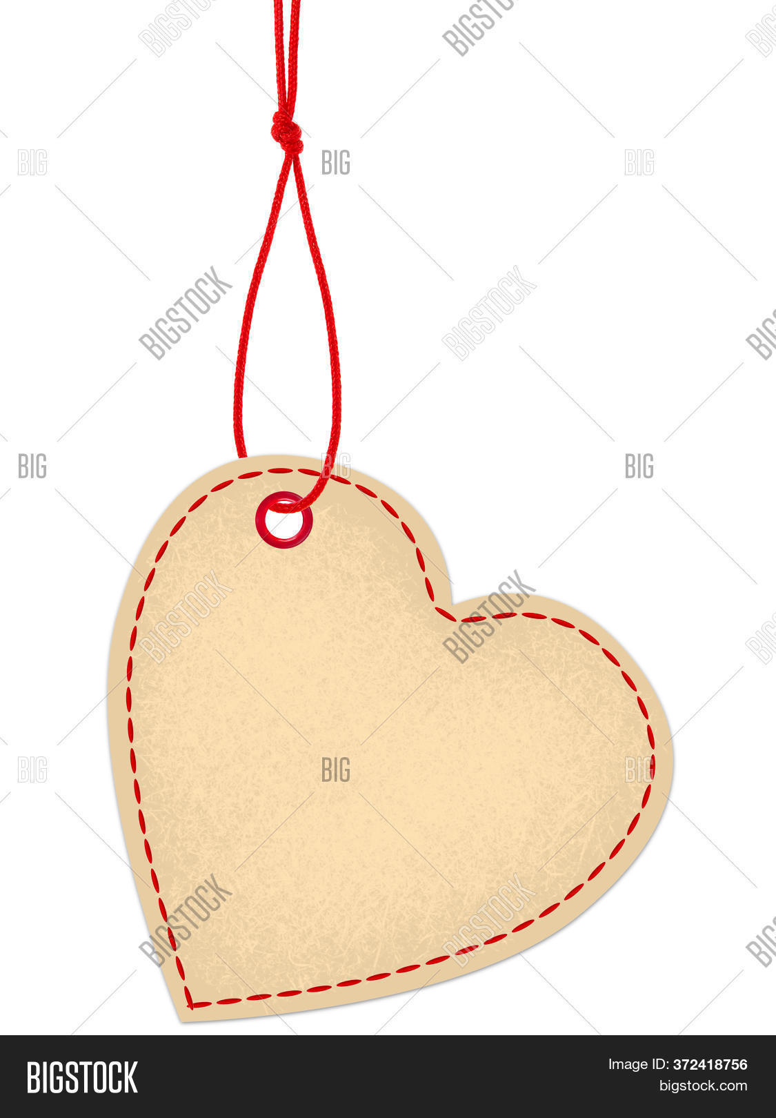 Heart Shaped Tag Red Image & Photo (Free Trial) | Bigstock