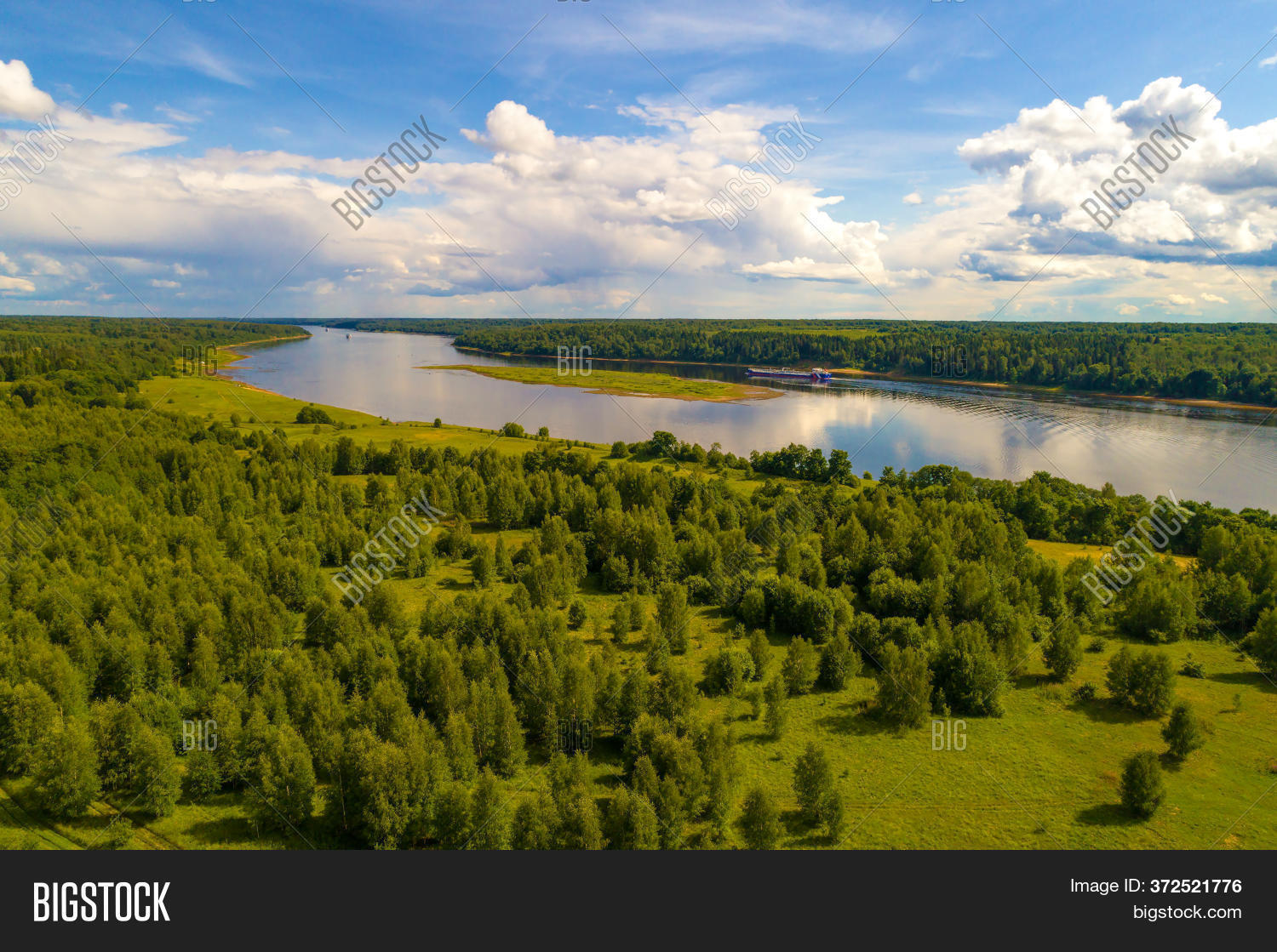 Aerial View Volga Image & Photo (Free Trial) | Bigstock