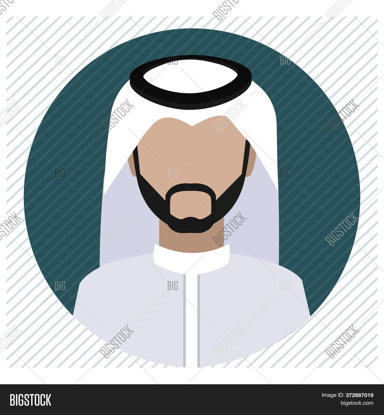 Saudi Man Icon Wearing Image & Photo (Free Trial) | Bigstock