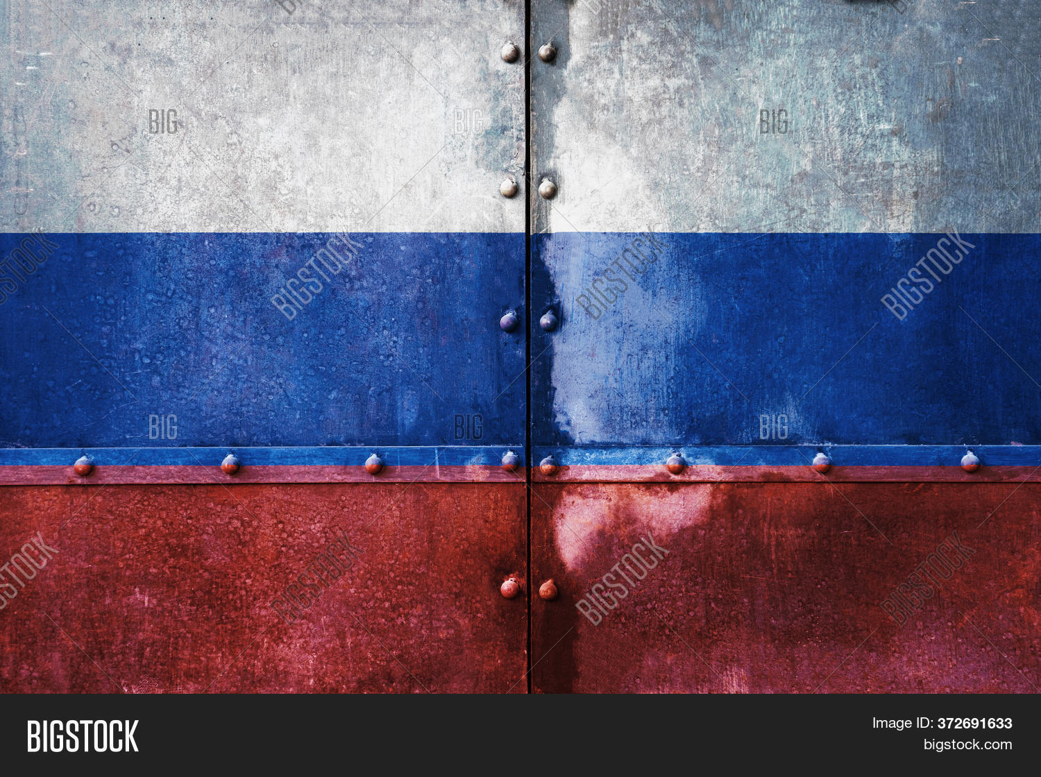 Russia Flag Old Metal Image & Photo (Free Trial) | Bigstock