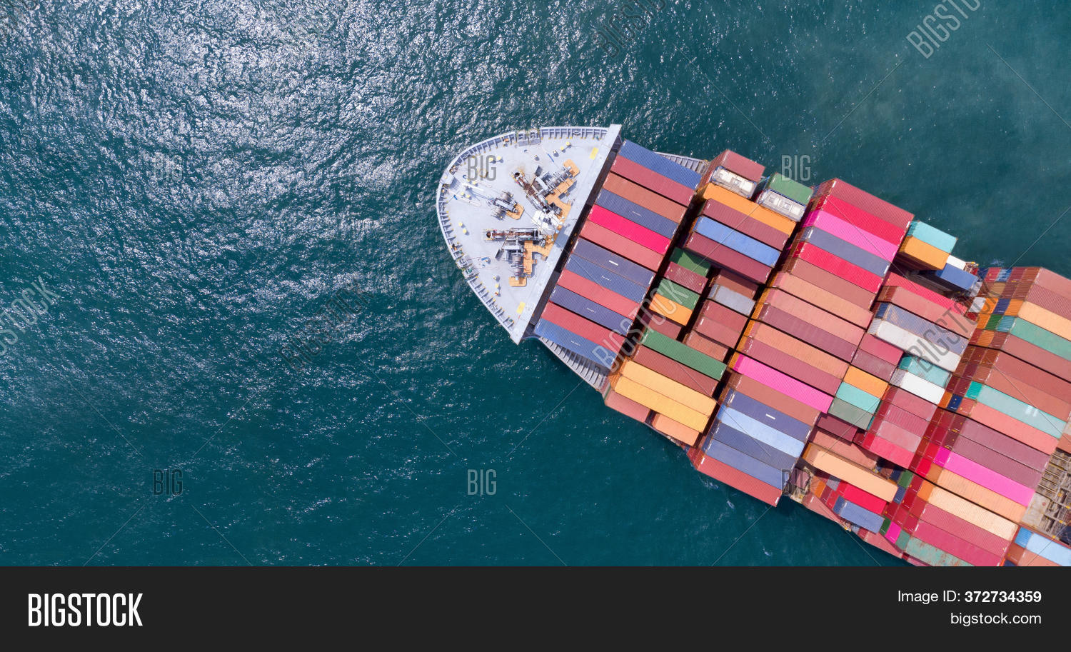Aerial Cargo Ship Image & Photo (Free Trial) | Bigstock
